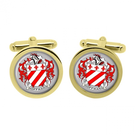 Hoffman (Germany) Coat of Arms Cufflinks and Tie Clip Set - Family Crests