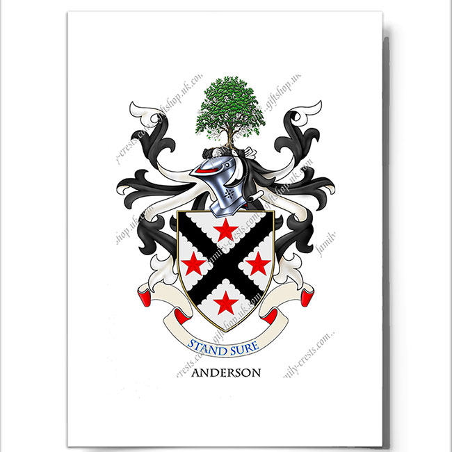Anderson (Scotland) Coat of Arms Print - Family Crests