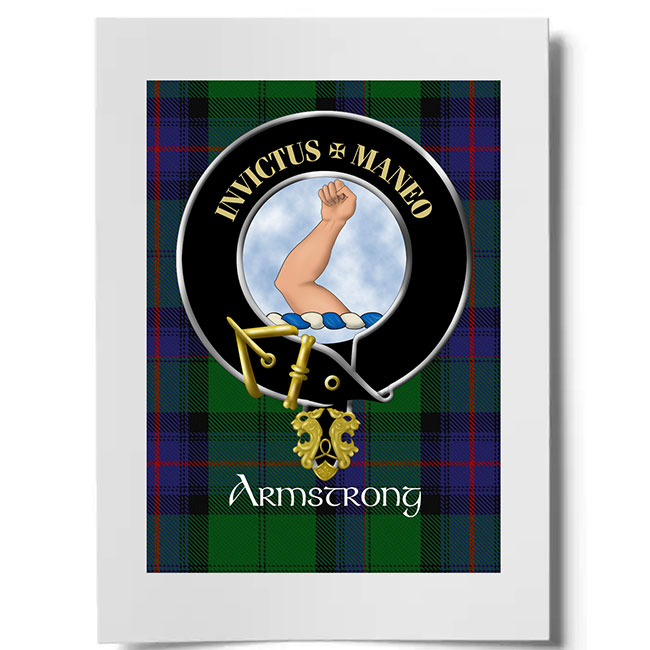 Armstrong Bare Scottish Clan Crest Ready to Frame Print - Family Crests