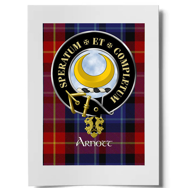 Arnott Scottish Clan Crest Ready to Frame Print - Family Crests