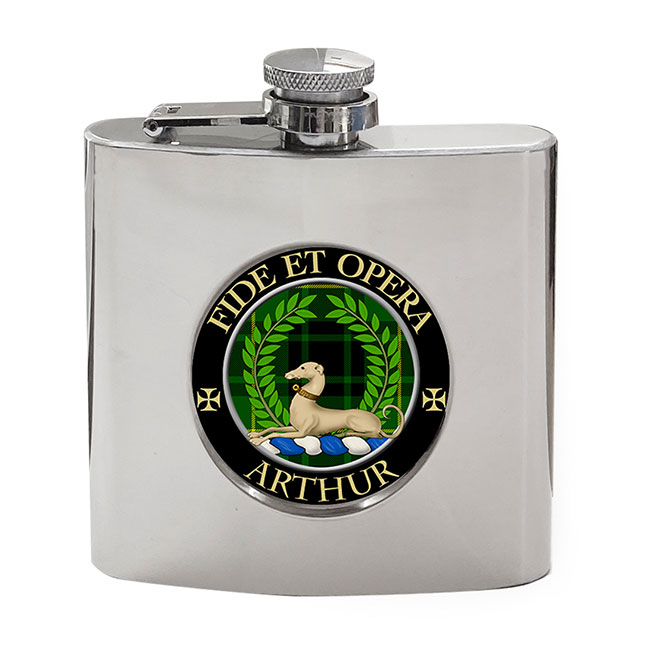 Arthur Modern Scottish Clan Crest Hip Flask - Family Crests