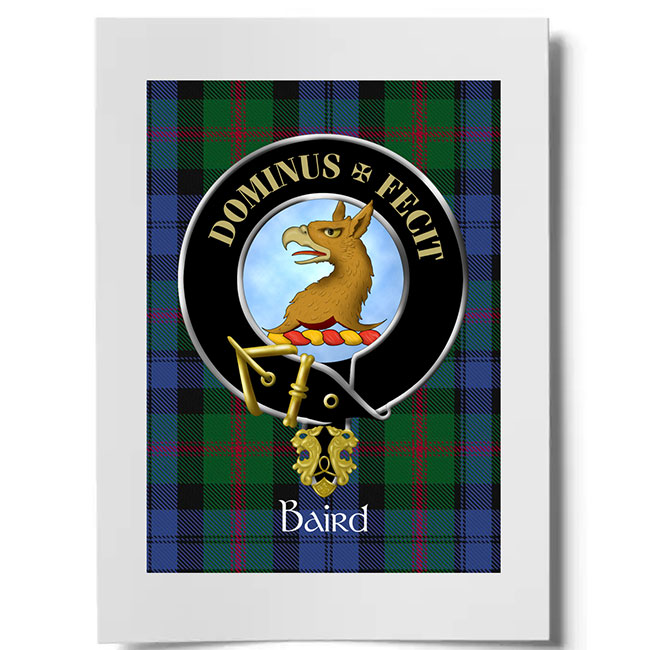 Baird Scottish Clan Crest Ready to Frame Print - Family Crests