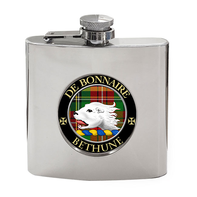 Bethune Scottish Clan Crest Hip Flask - Family Crests