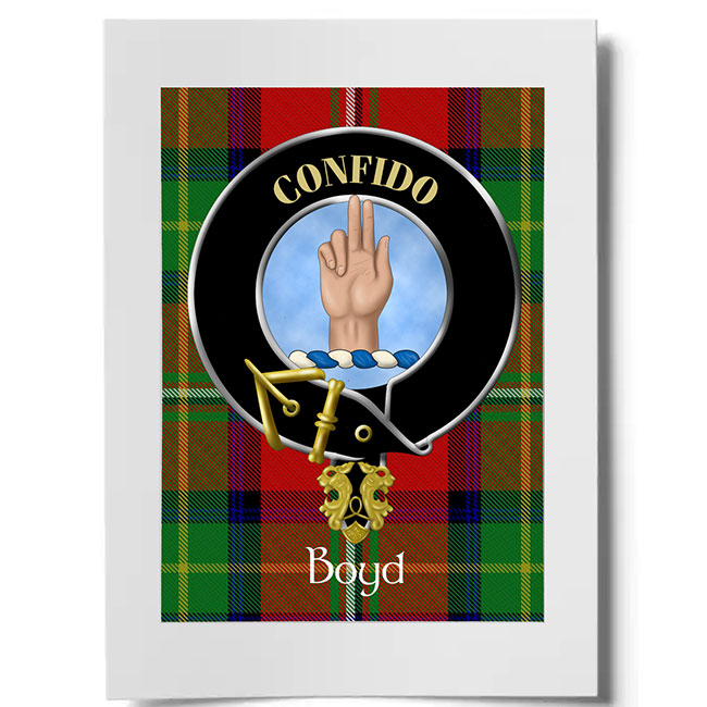 Boyd Scottish Clan Crest Ready to Frame Print - Family Crests