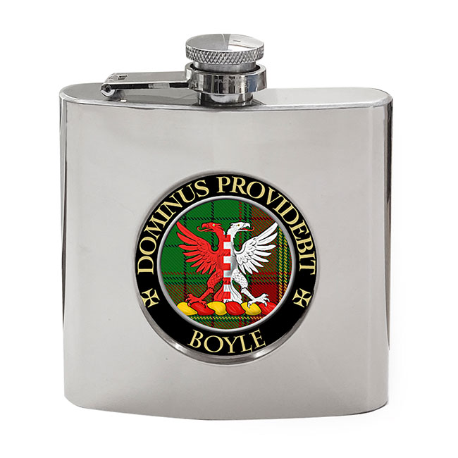 Boyle Scottish Clan Crest Hip Flask - Family Crests