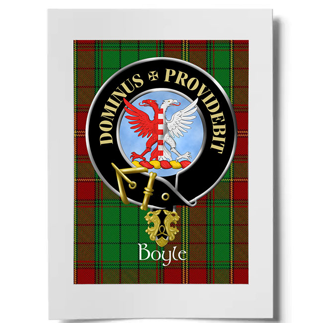 Boyle Scottish Clan Crest Ready to Frame Print - Family Crests