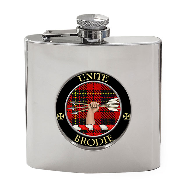 Brodie Scottish Clan Crest Hip Flask - Family Crests