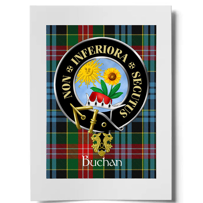 Buchan Scottish Clan Crest Ready to Frame Print - Family Crests