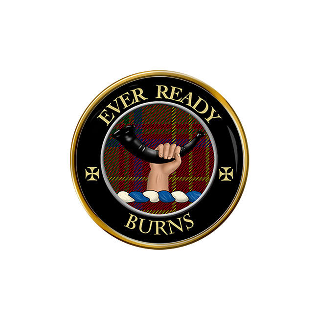 Burns Scottish Clan Crest Pin Badge - Family Crests