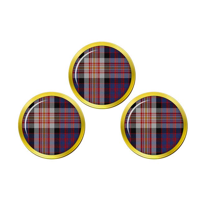 Carnegie Scottish Tartan Golf Ball Markers - Family Crests