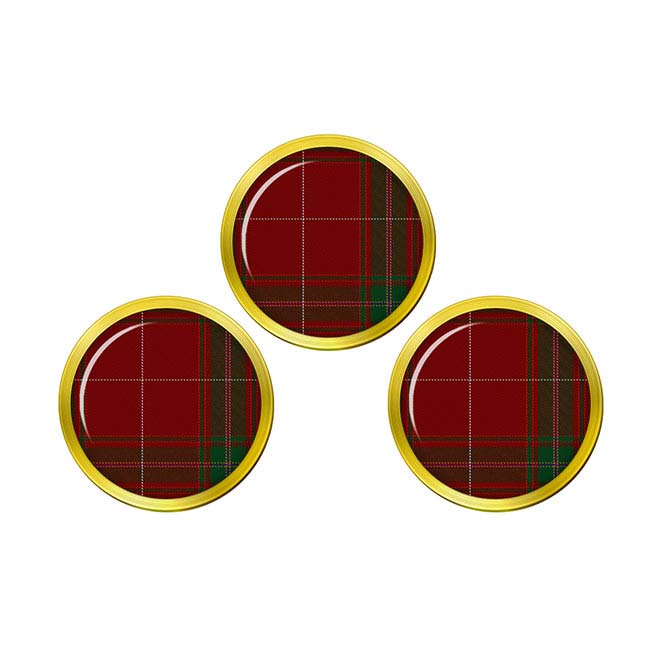 Carruthers Scottish Tartan Golf Ball Markers - Family Crests