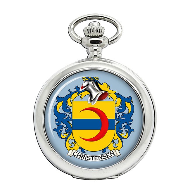 Christensen (Denmark) Coat of Arms Pocket Watch - Family Crests