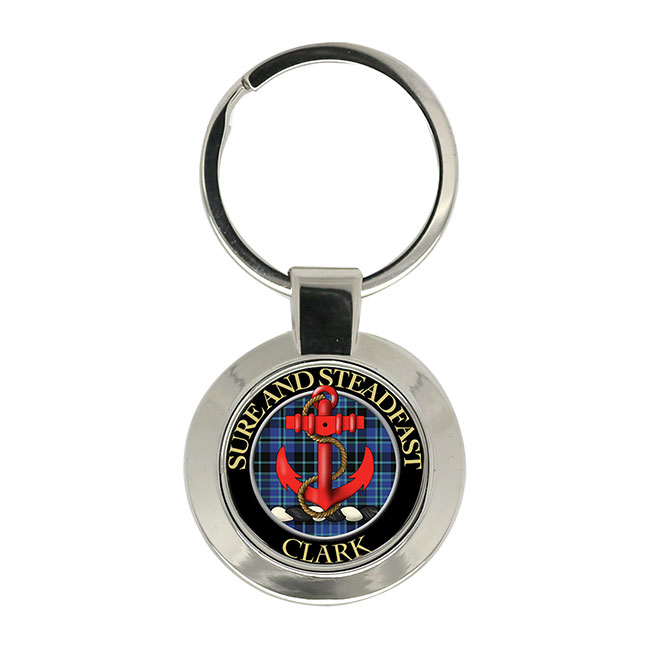 Clark (anchor crest) Scottish Clan Crest Key Ring - Family Crests