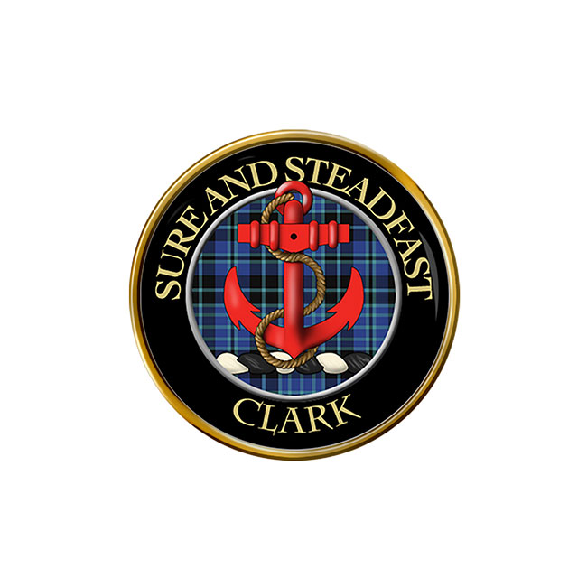 Clark (anchor crest) Scottish Clan Crest Pin Badge - Family Crests