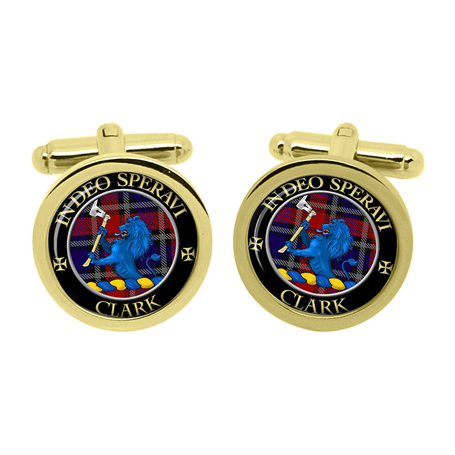 Clark (lion crest) Scottish Clan Crest Cufflinks - Family Crests