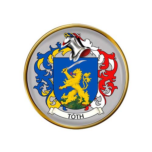 Tóth (Hungary) Coat of Arms Pin Badge - Family Crests