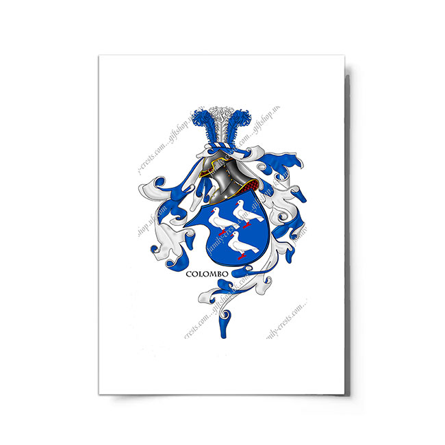Colombo (Italy) Coat of Arms Print - Family Crests