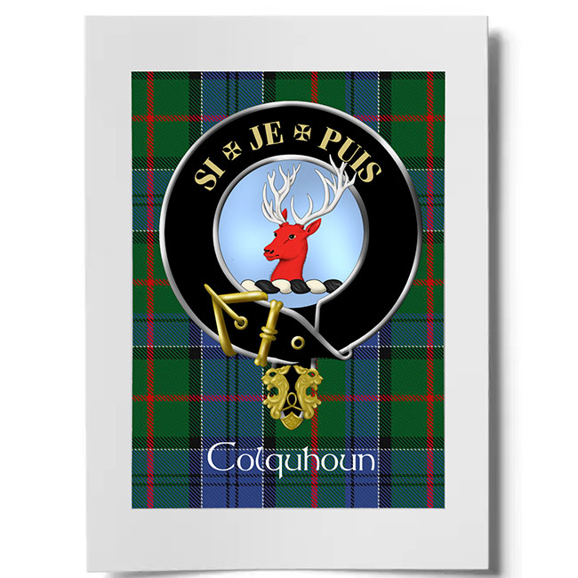 Colquhoun Scottish Clan Crest Ready to Frame Print - Family Crests