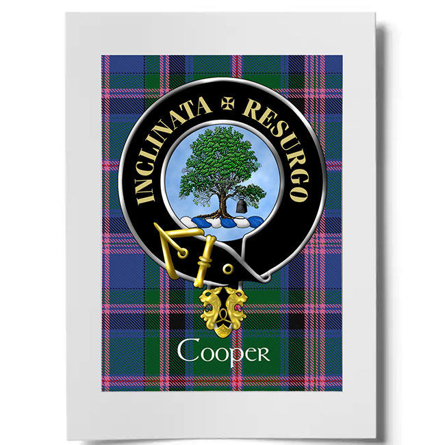 Cooper Scottish Clan Crest Ready to Frame Print - Family Crests