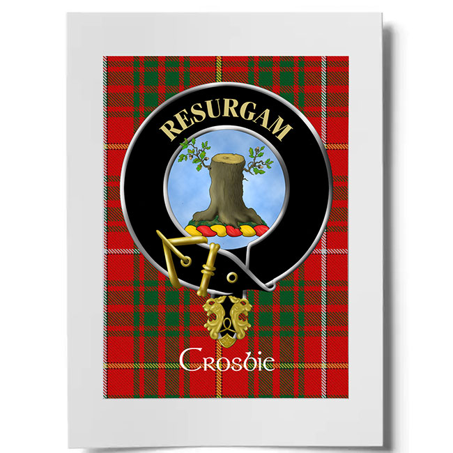 Crosbie Scottish Clan Crest Ready to Frame Print - Family Crests
