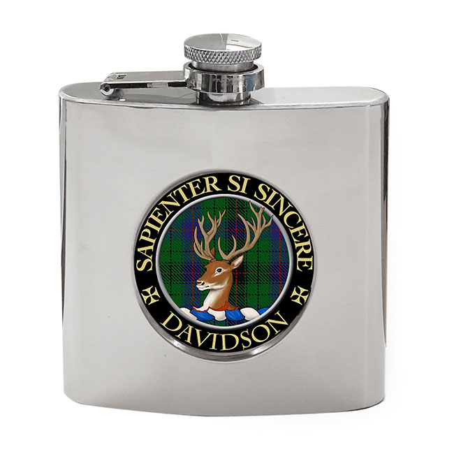 Davidson Scottish Clan Crest Hip Flask - Family Crests