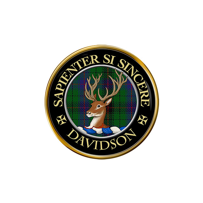 Davidson Scottish Clan Crest Pin Badge - Family Crests