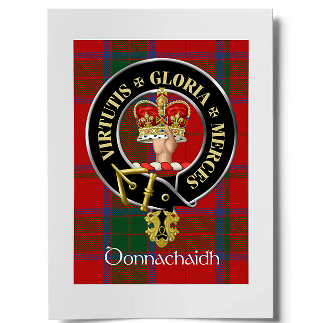 Donnachaidh Scottish Clan Crest Ready to Frame Print - Family Crests