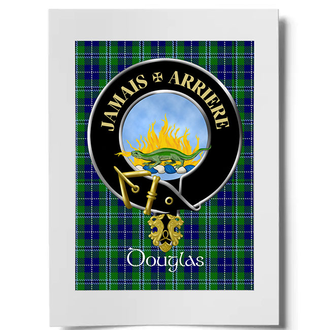 Douglas Scottish Clan Crest Ready to Frame Print - Family Crests