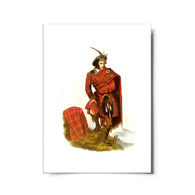 Drummond Scottish Clansman Ready to Frame Print - Family Crests
