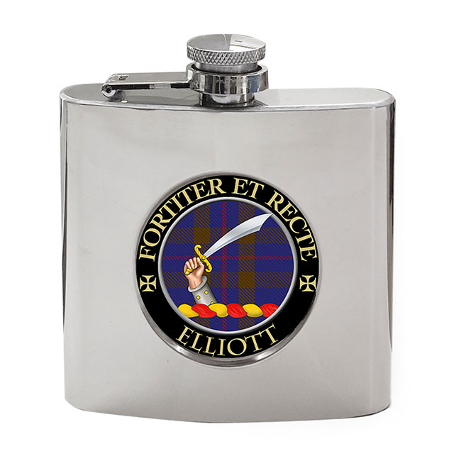 Elliott Scottish Clan Crest Hip Flask - Family Crests
