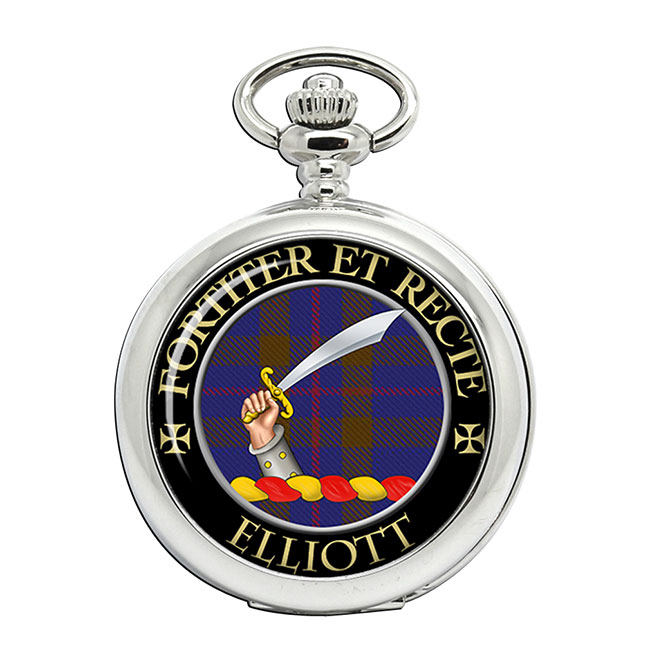 Elliott Scottish Clan Crest Pocket Watch - Family Crests