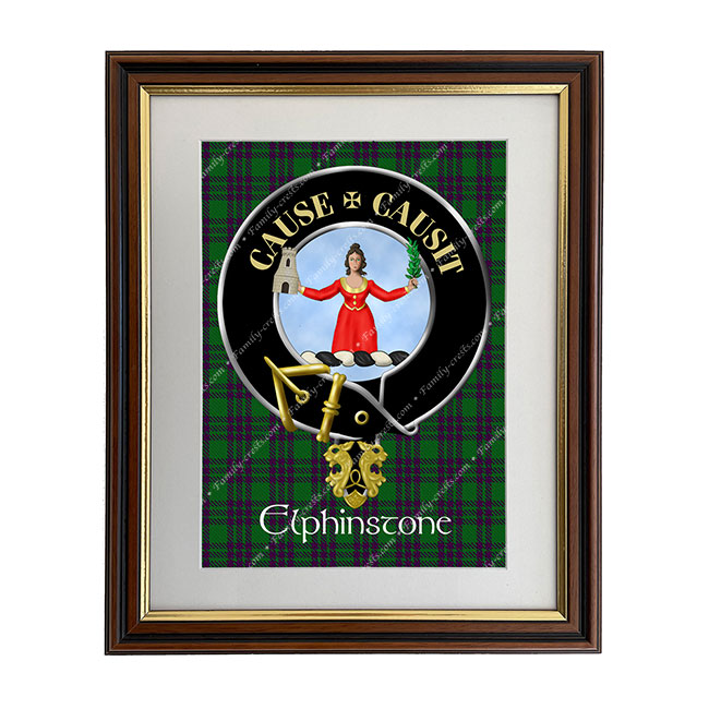Elphinstone Scottish Clan Crest Framed Print - Family Crests