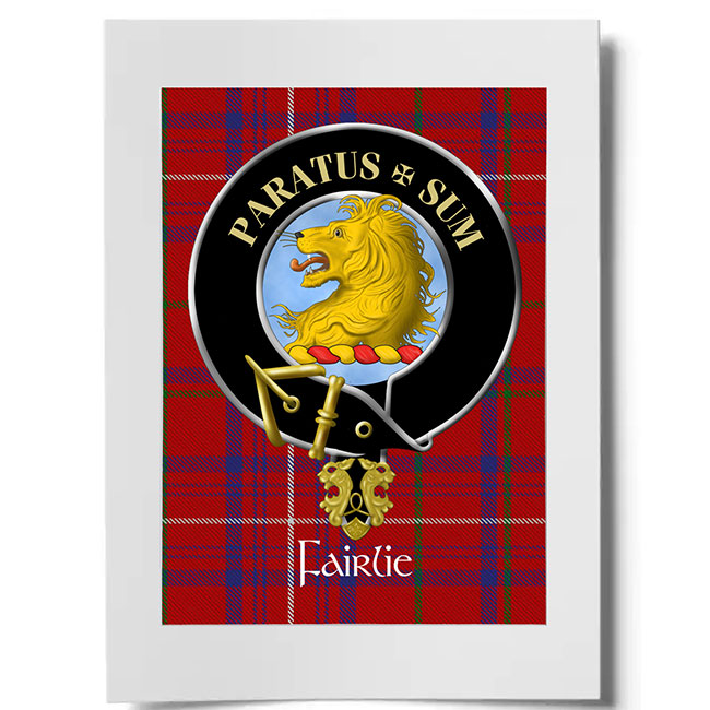 Fairlie Scottish Clan Crest Ready to Frame Print - Family Crests
