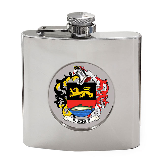 Fischer (Germany) Coat of Arms Hip Flask - Family Crests