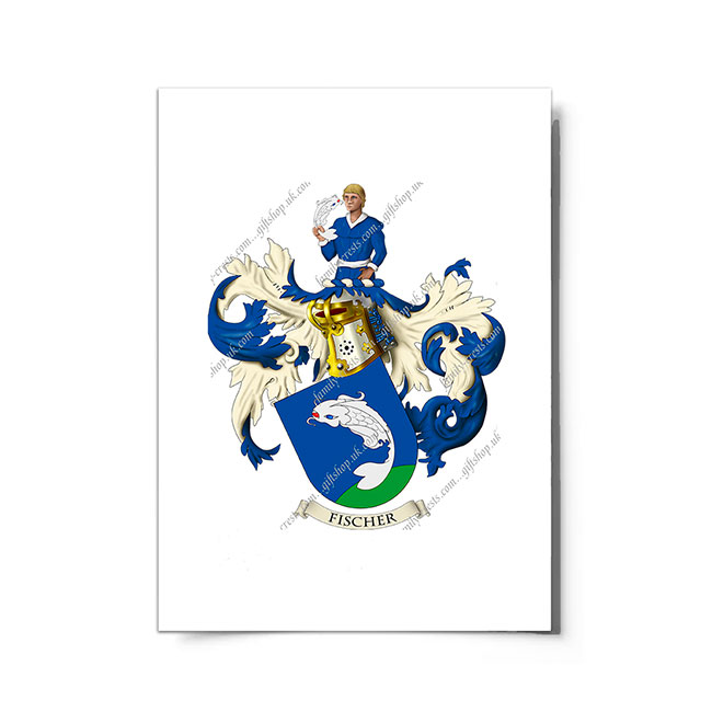 Fischer (Swiss) Coat of Arms Print - Family Crests