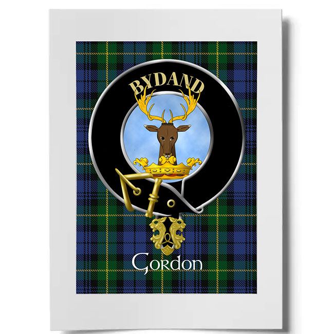 Gordon Scottish Clan Crest Ready to Frame Print - Family Crests