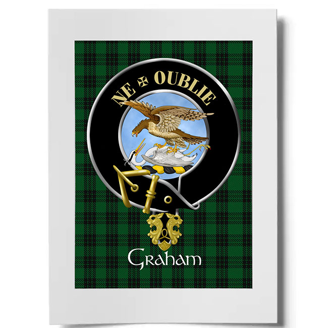 Graham Scottish Clan Crest Ready to Frame Print - Family Crests