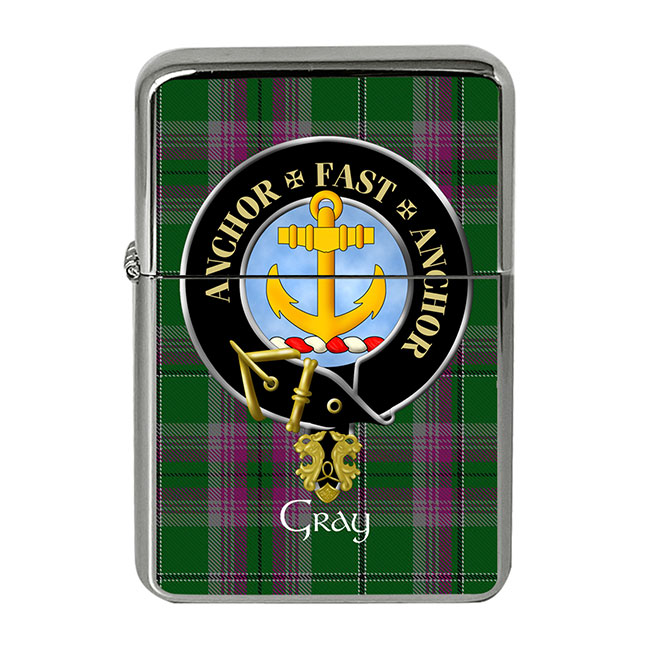 Gray Scottish Clan Crest Flip Top Lighter - Family Crests