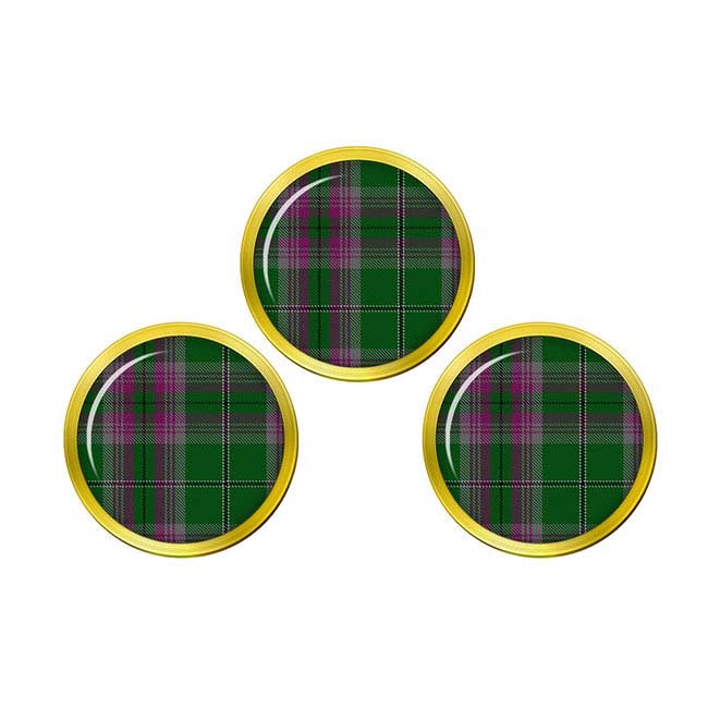 Gray Scottish Tartan Golf Ball Markers - Family Crests