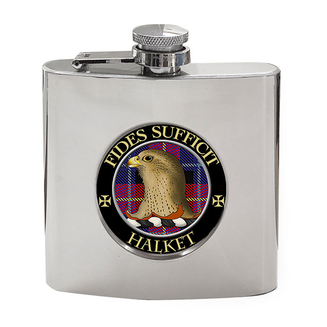 Halket Scottish Clan Crest Hip Flask - Family Crests