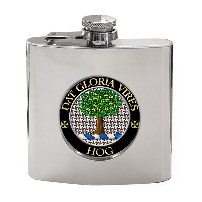 Hog Scottish Clan Crest Hip Flask - Family Crests