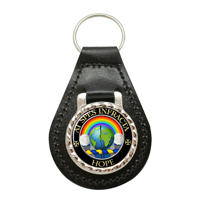Hope Scottish Clan Crest Leather Key Fob - Family Crests