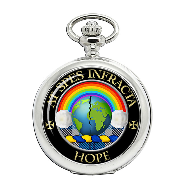 Hope Scottish Clan Crest Pocket Watch - Family Crests