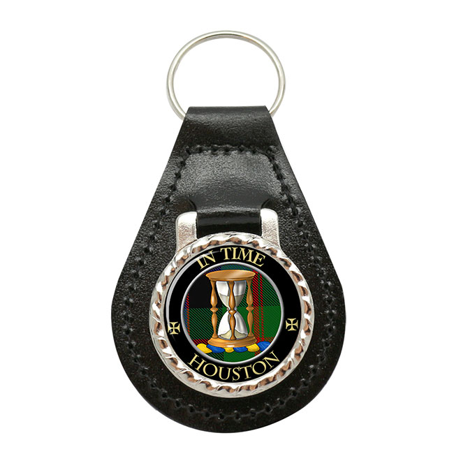Houston Scottish Clan Crest Leather Key Fob - Family Crests