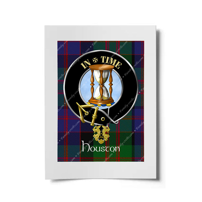 Houston Scottish Clan Crest Ready to Frame Print - Family Crests