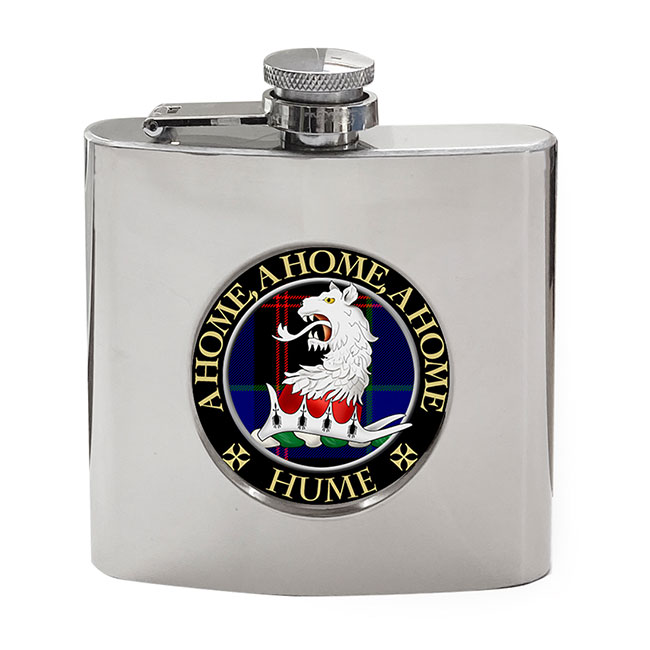 Hume Scottish Clan Crest Hip Flask - Family Crests