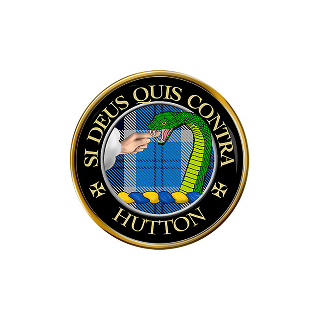 Hutton Scottish Clan Crest Pin Badge - Family Crests