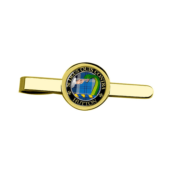 Hutton Scottish Clan Crest Tie Clip - Family Crests