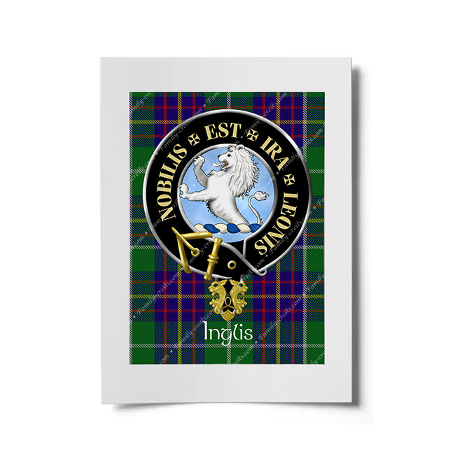 Inglis Scottish Clan Crest Ready to Frame Print - Family Crests