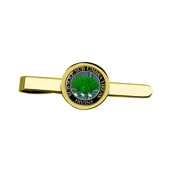 Irvine Scottish Clan Crest Tie Clip - Family Crests